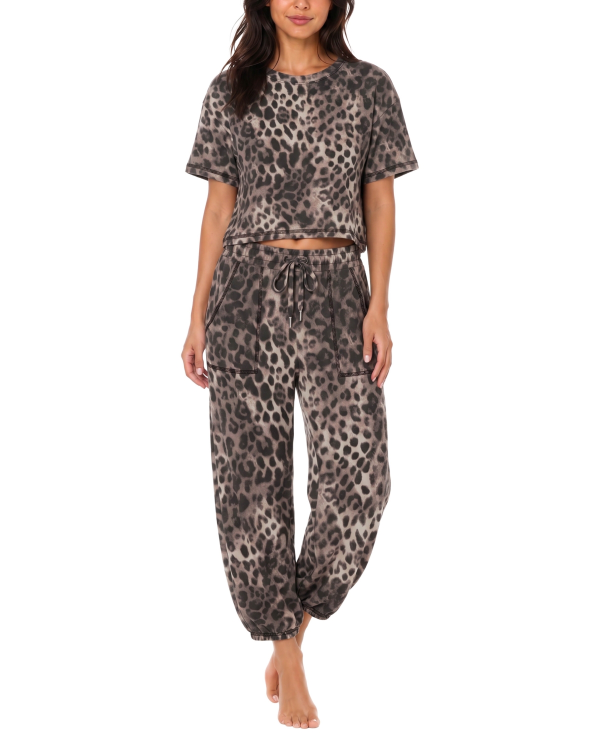 Click here for Roudelain Womens Boxy Tee and Barrel Leg Pajama Se... prices