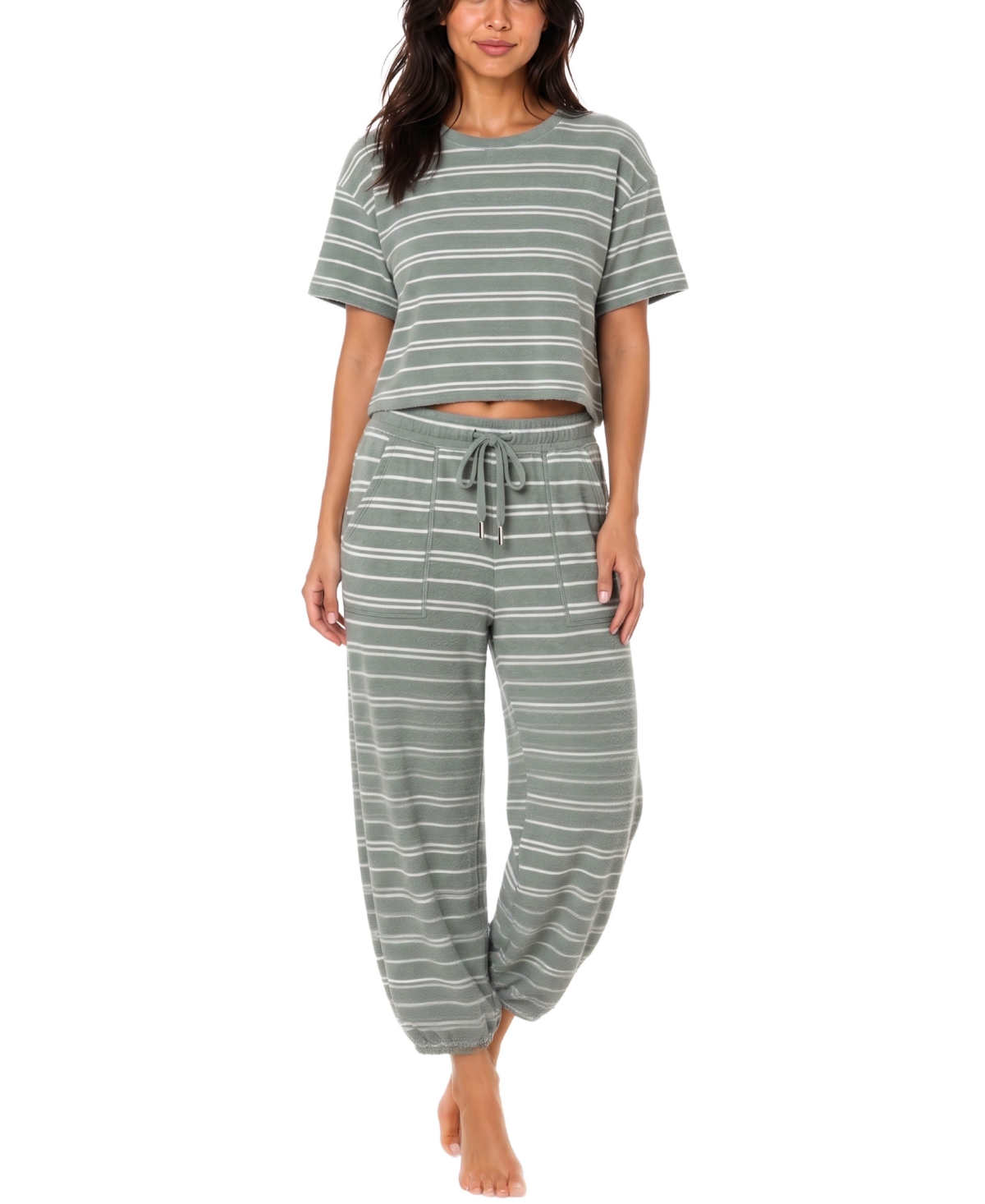 Click here for Roudelain Womens Boxy Tee and Barrel Leg Pajama Se... prices