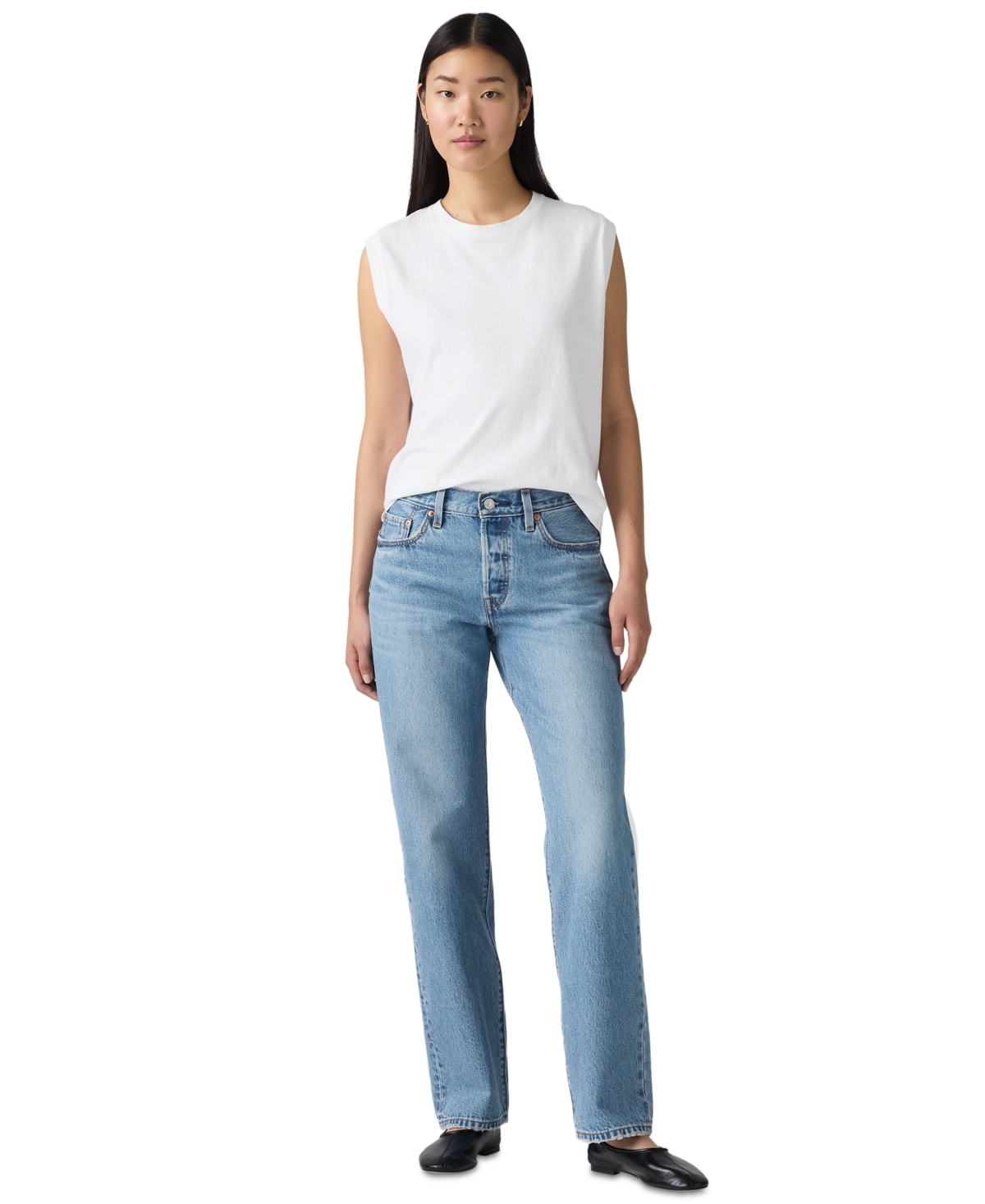 Click here for Levis Premium Womens 501 90s Mid-Rise Straight-Fit... prices