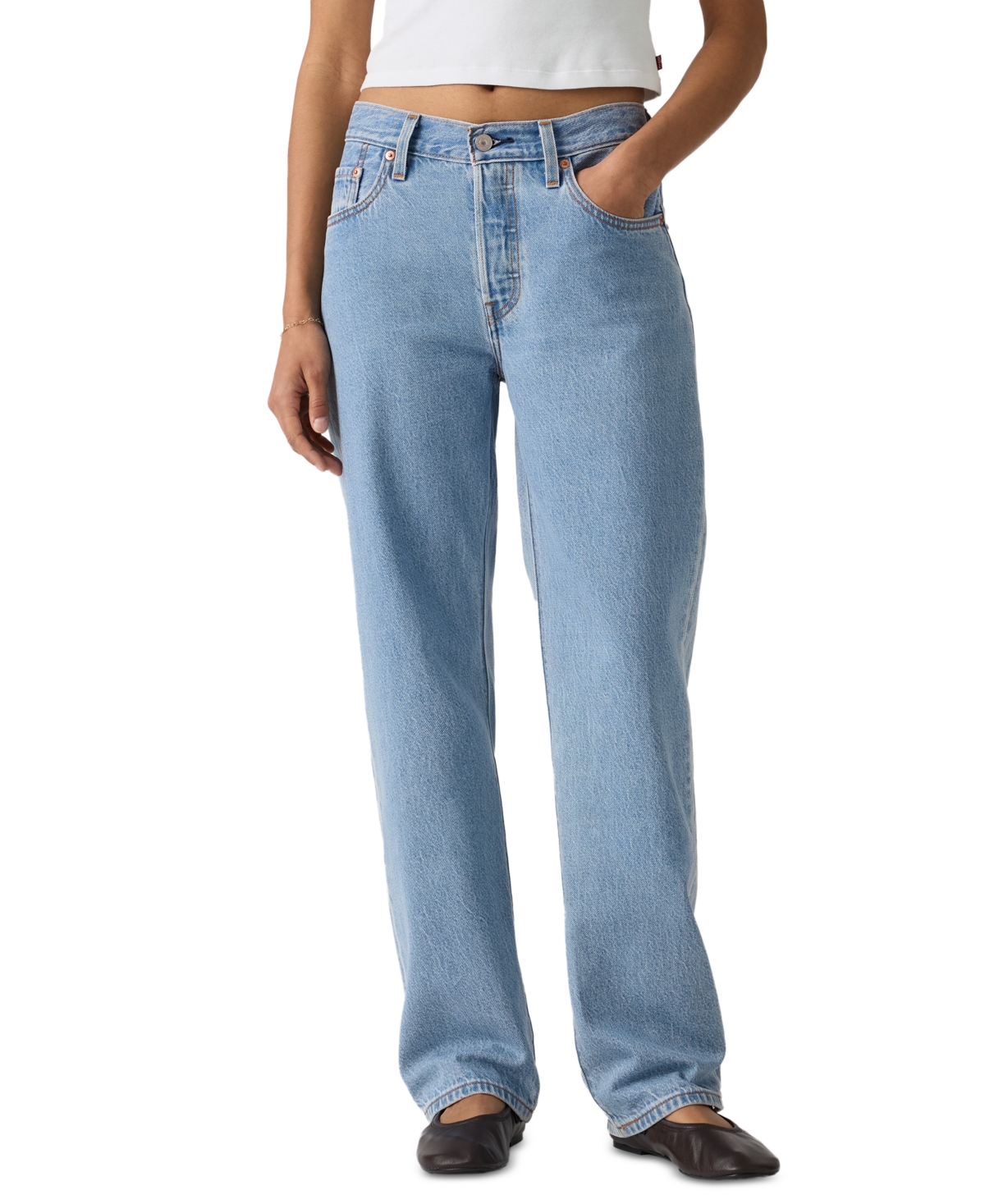 Click here for Levis Premium Womens 501 90s Lightweight Mid-Rise... prices