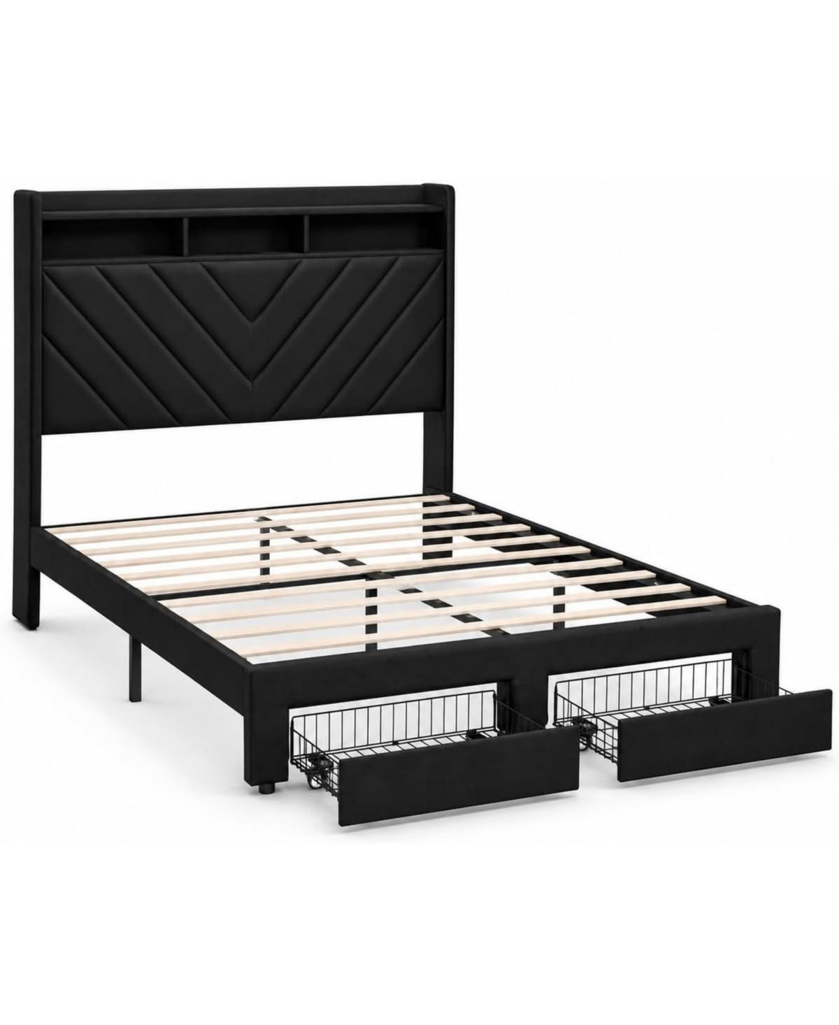 Click here for Gaomon Soft Velvet Upholstered Platform Bed Frame... prices