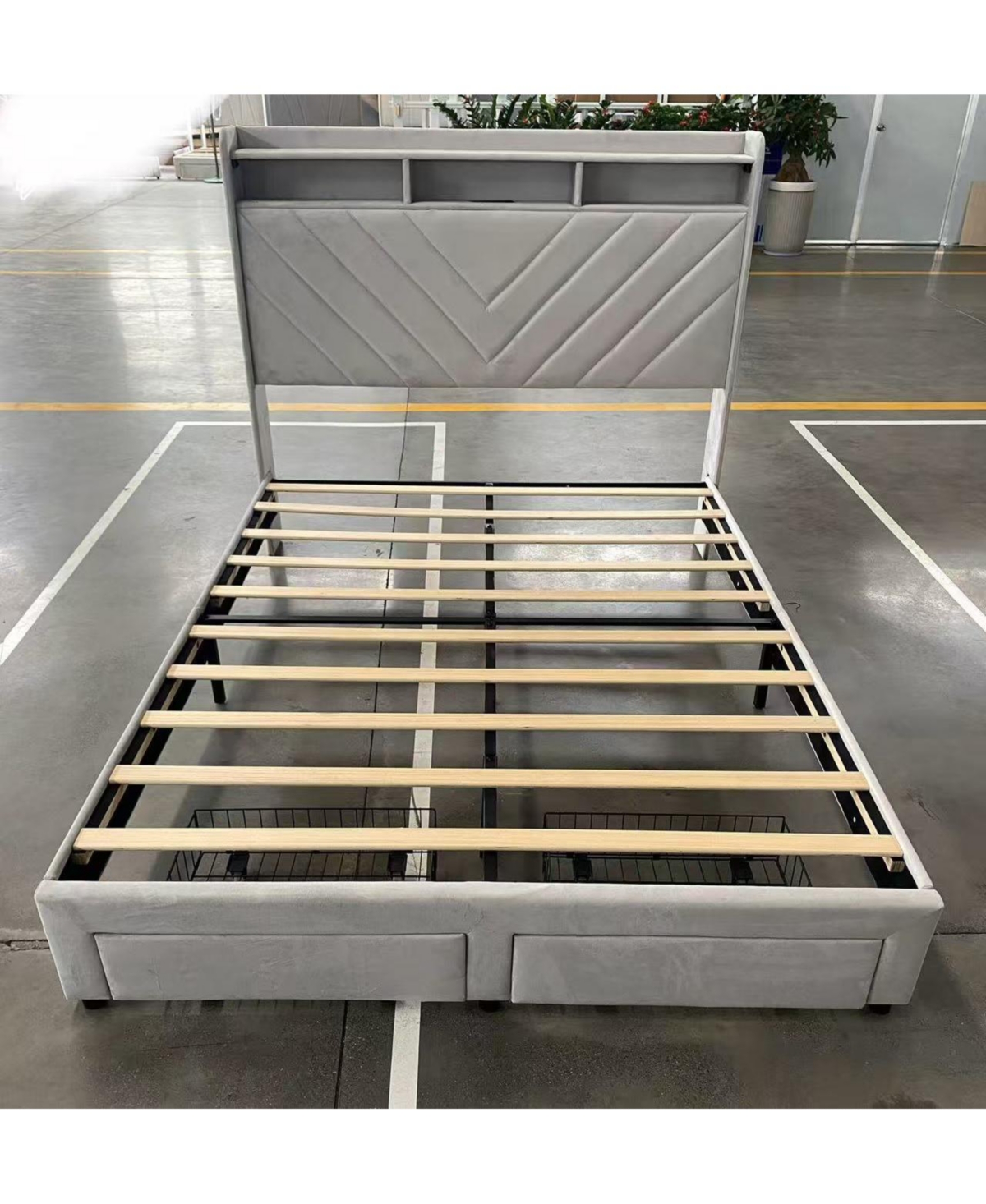 Click here for Gaomon Soft Velvet Upholstered Platform Bed Frame... prices