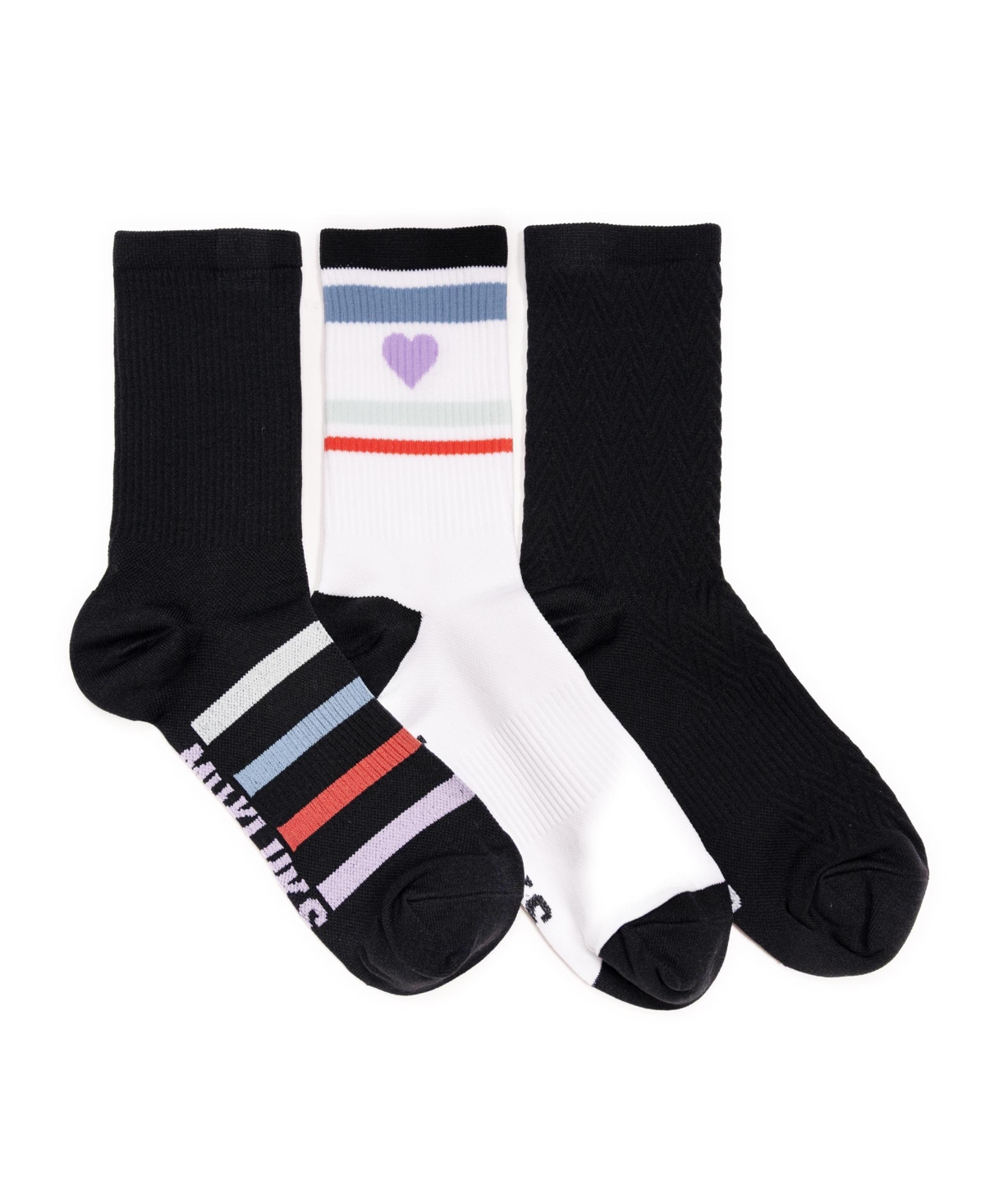 Click here for Muk Luks Womens 3 Pair Pack Compression Crew Nylon... prices