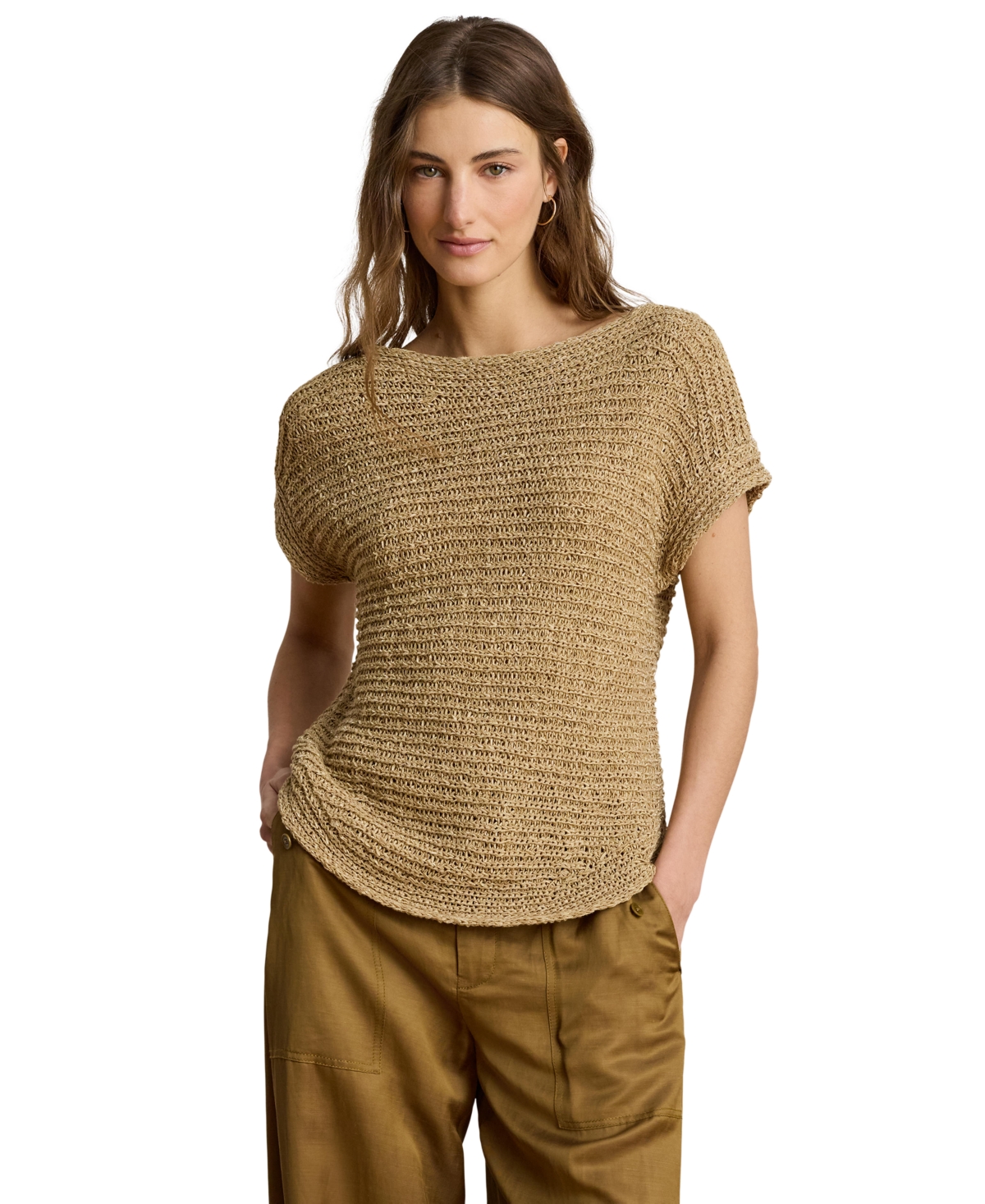 Click here for Lauren Ralph Lauren Womens Boat Neck Dropped Shoul... prices