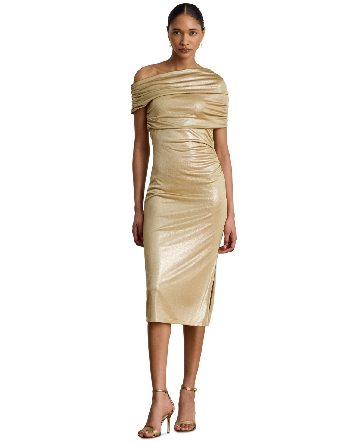 Click here for Lauren Ralph Lauren Metallic Off-the-Shoulder Cock... prices