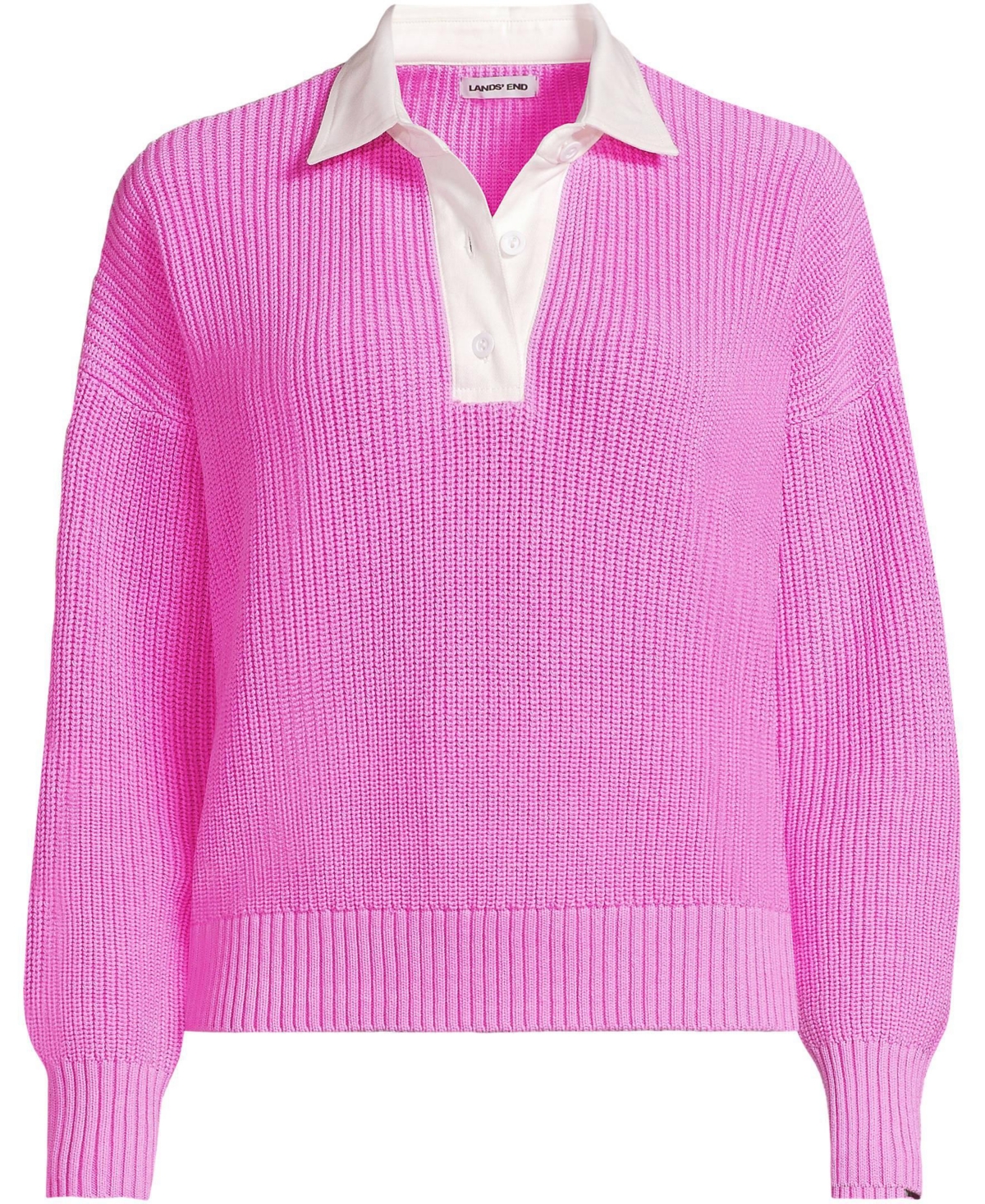 Click here for Lands End Womens Drifter Rugby with Woven Collar S... prices