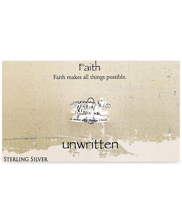 Unwritten Multi-Row Faith Ring in Sterling Silver & Reviews - Rings ...