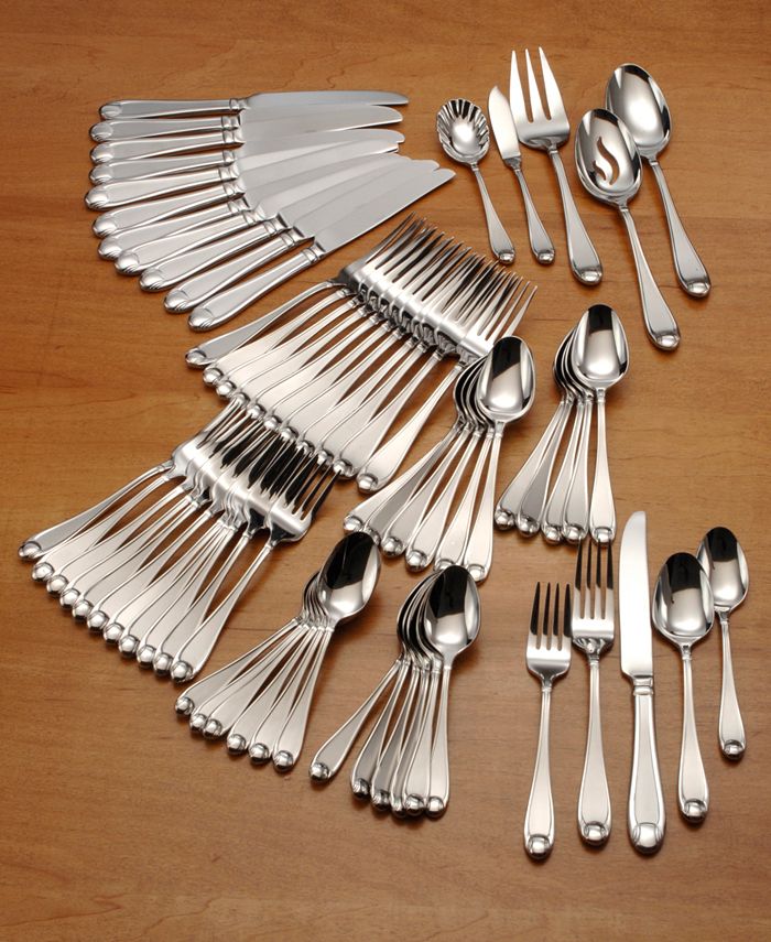 Oneida Satin Lewin 65-Pc Set, Service for 12 - Macy's