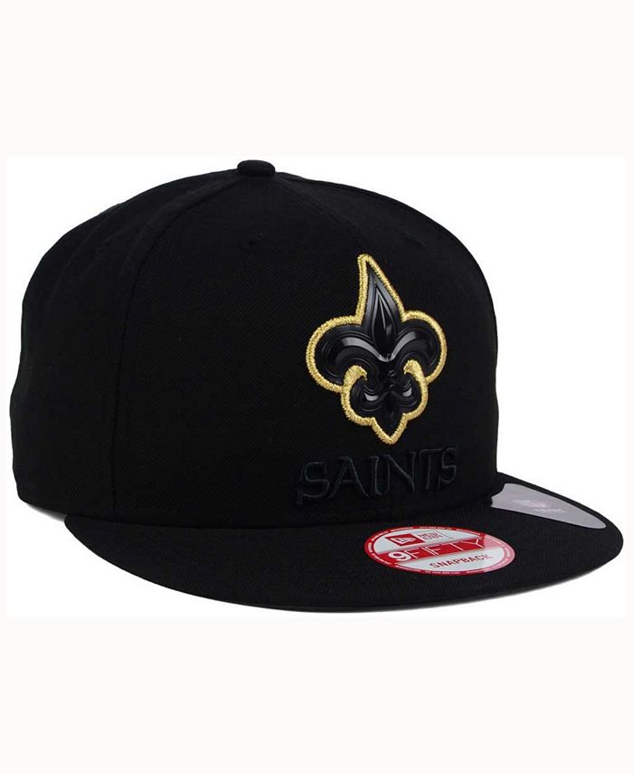 New Era New Orleans Saints Black Bevel 9FIFTY Snapback Cap - Macy's