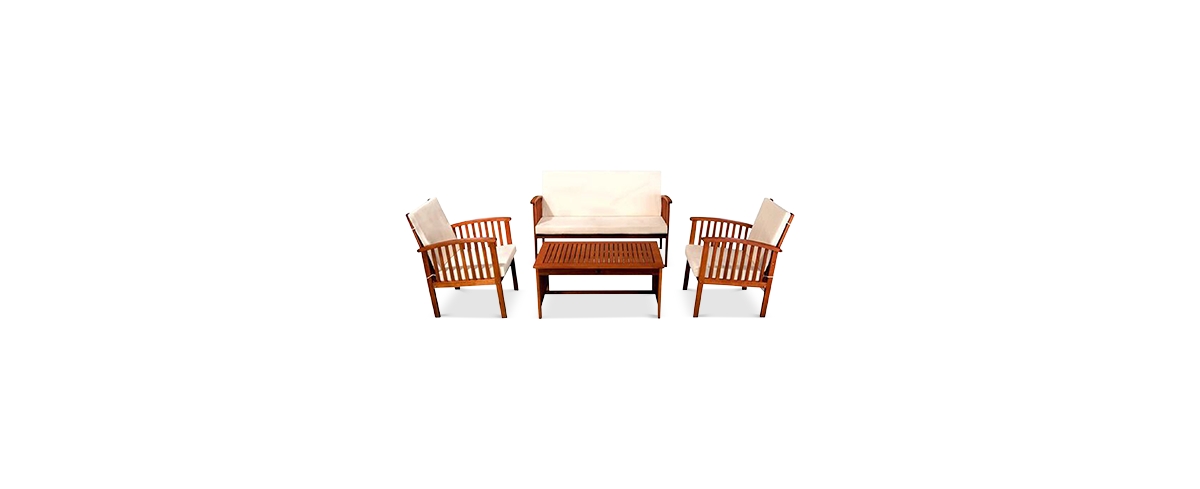 Click here for Kendale Outdoor Acacia Wood Sofa 4-Pc. Set - Brown prices