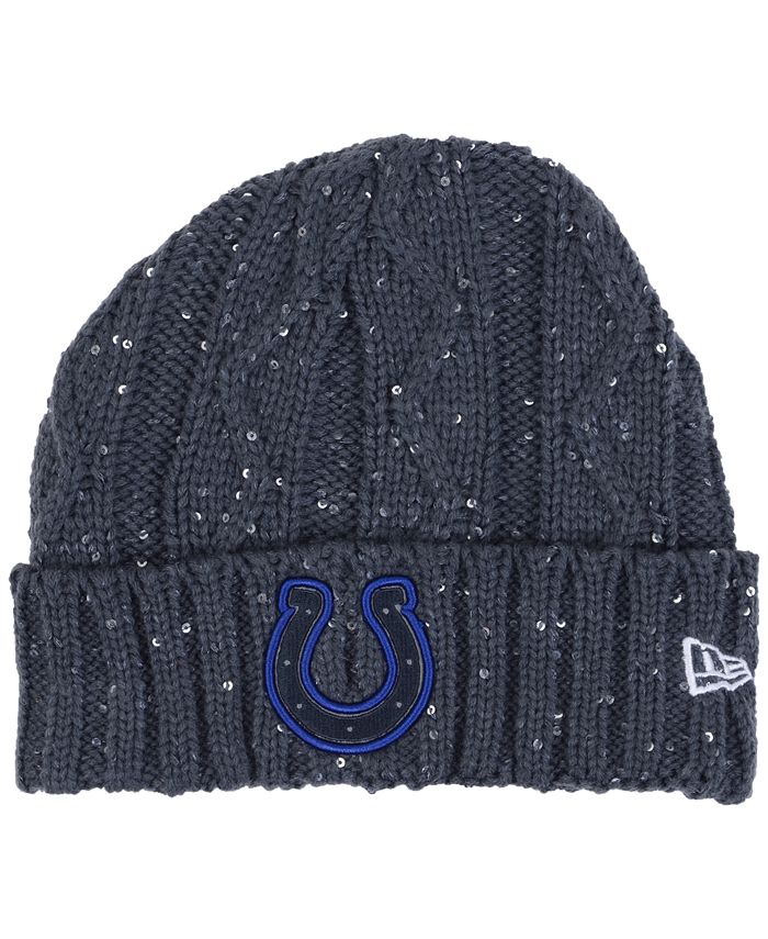New Era Women's Indianapolis Colts Frosted Cable Knit Hat - Macy's