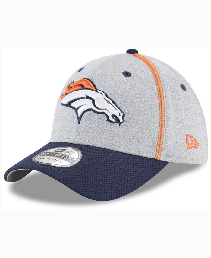 New Era Denver Broncos Gray Stitch 39THIRTY Cap - Macy's