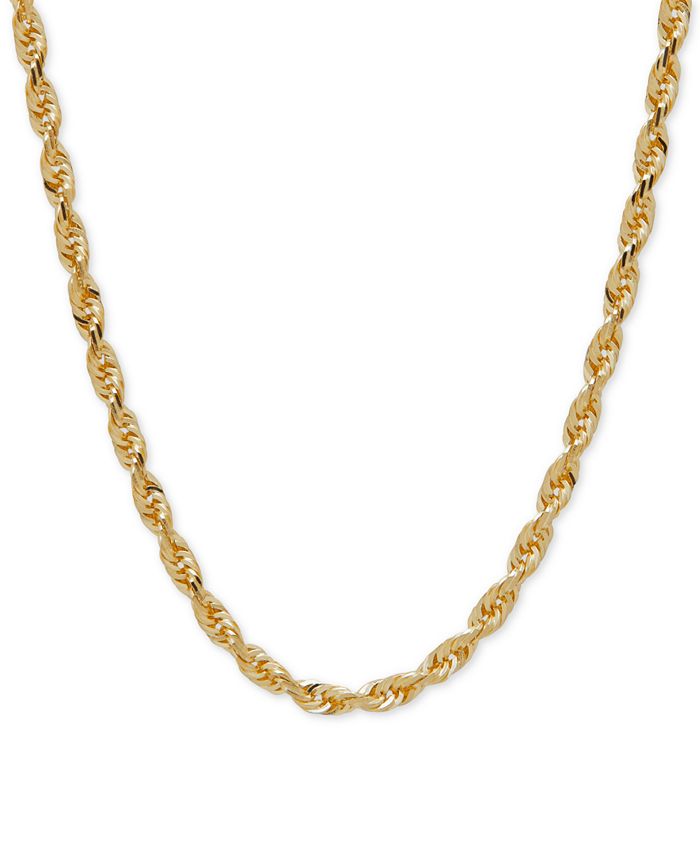 Italian Gold Rope Chain Necklace in Solid 10k Gold - Macy's