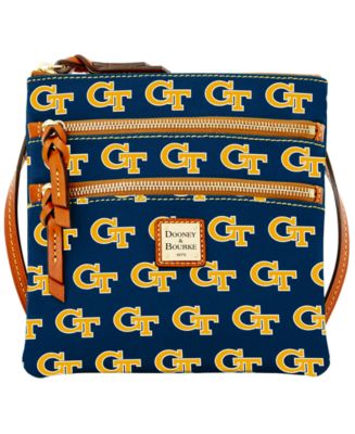 Dooney & Bourke Georgia Tech Yellow Jackets Triple-Zip Crossbody Bag ...