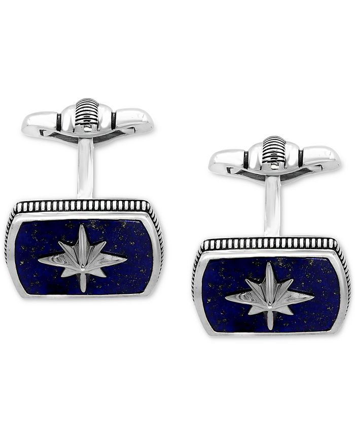 EFFY Collection EFFY® Men's Lapis Lazuli (16-1/2 x 12mm) Starburst Cuff ...