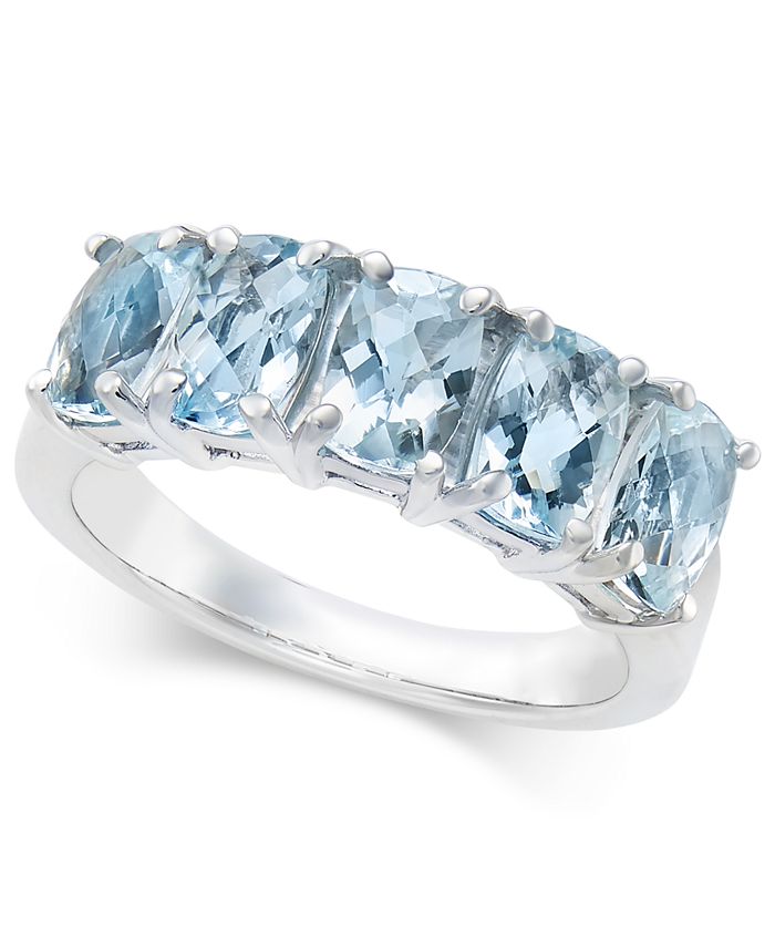 Macy's Aquamarine Ring (2-3/4 ct. t.w.) in Sterling Silver - Macy's