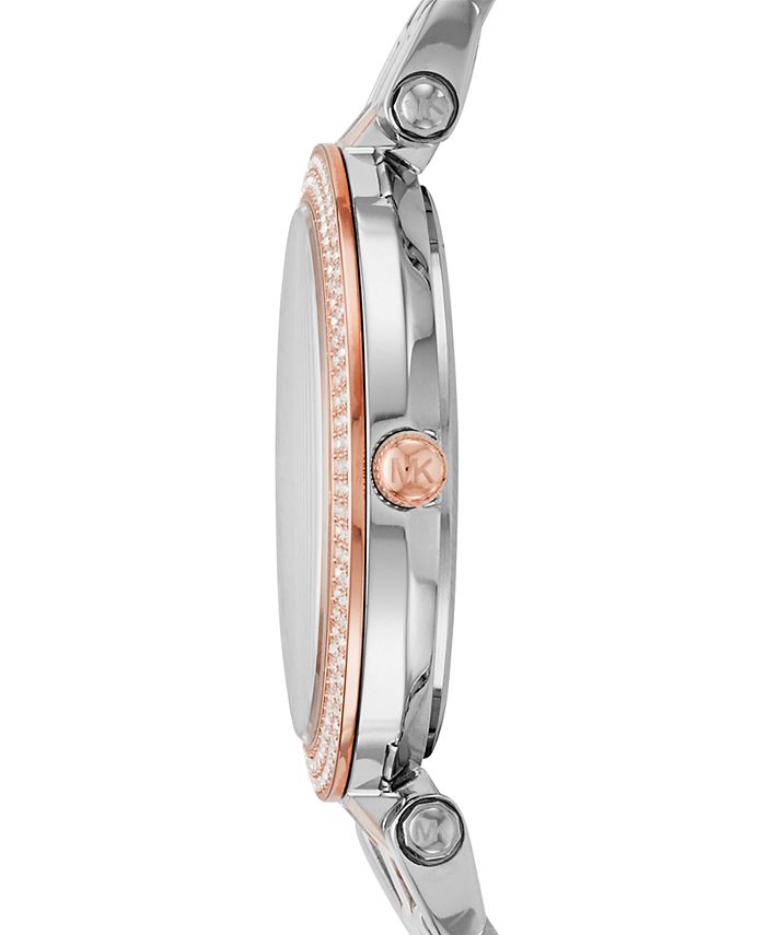 Michael Kors Women's Mini Darci Two-Tone Stainless Steel Bracelet Watch ...