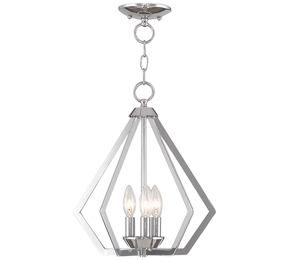 Click here for Livex Prism 3- Light Metal 14 Pendant - Chrome prices