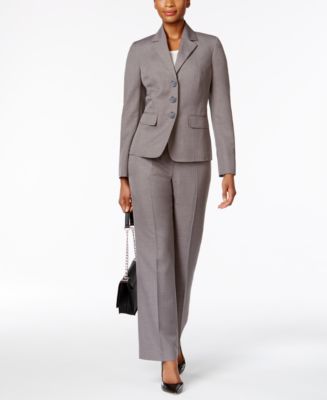 Le Suit Three-Button Pantsuit - Macy's