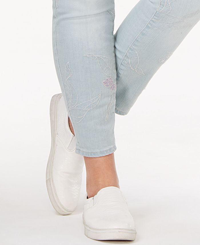 Hydraulic Trendy Plus Size Emma Embroidered Baby Powder Wash Skinny ...