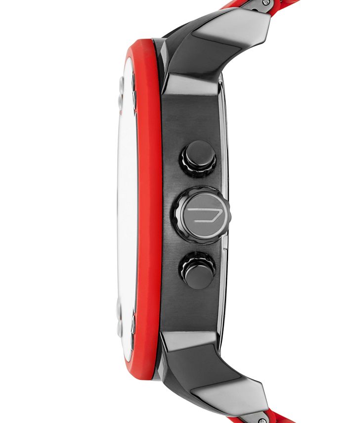 Diesel Men's Chronograph Mr. Daddy 2.0 Red Silicone Strap Watch 55x66mm ...