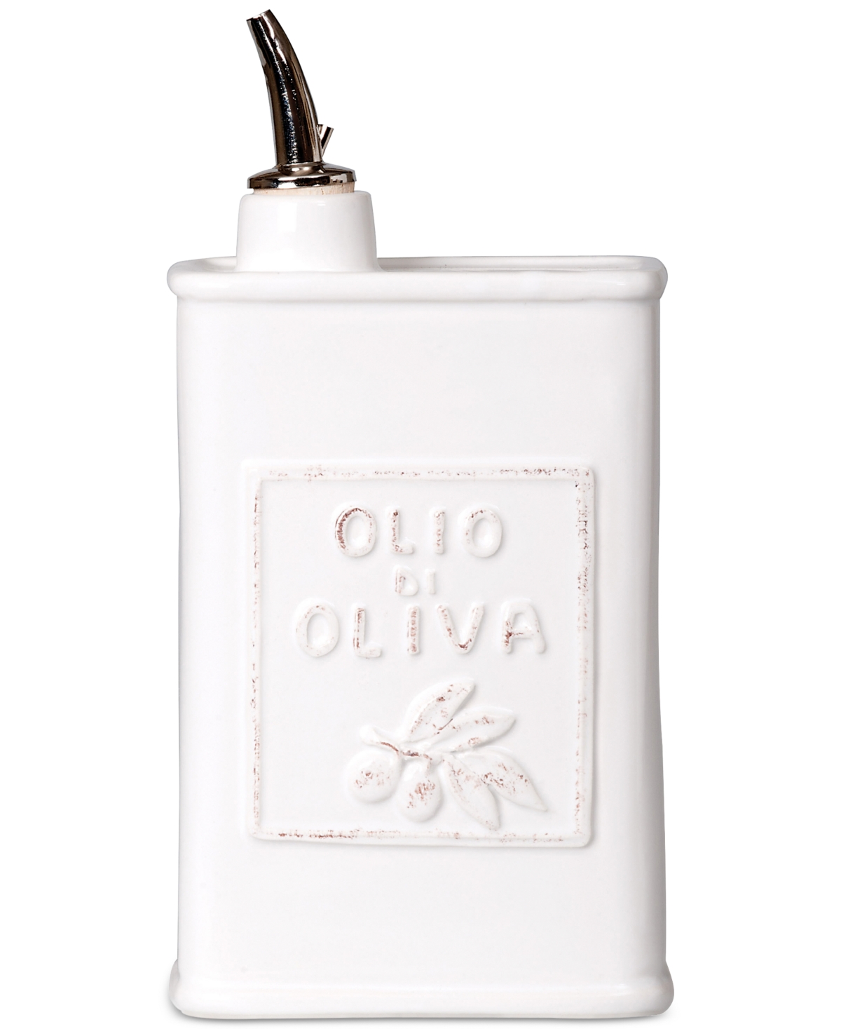 Click here for Vietri Lastra Olive Oil Can - White prices