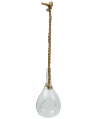 Hanging Glass Vase with Rope - Macy's