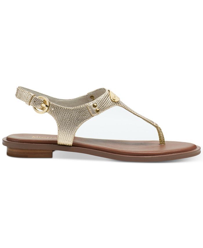 Michael Kors Women's MK Plate Flat Thong Sandals - Macy's