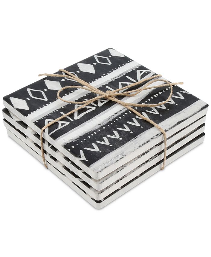 Thirstystone CLOSEOUT! Inverted Tribal 4-Pc. Occasions Coaster Set - Macy's