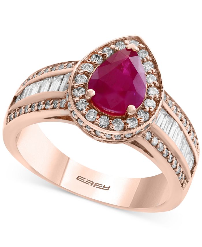 EFFY Collection Amoré by EFFY® Certified Ruby (1 ct. t.w.) and Diamond ...