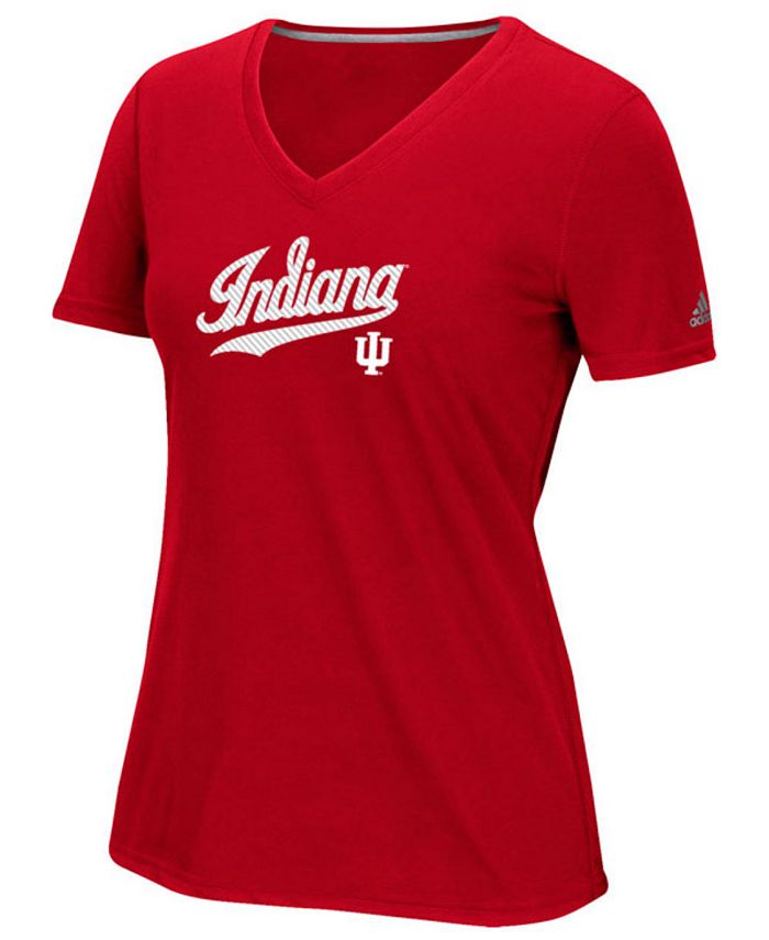 adidas Women's Indiana Hoosiers Lined Logo T-Shirt - Macy's