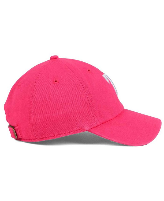 '47 Brand Women's Texas Rangers Pink/White Clean Up Cap - Macy's