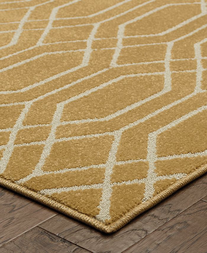 JHB Design CLOSEOUT! Soleil Helix Gold 6'7" x 9'6" Indoor/Outdoor Area ...