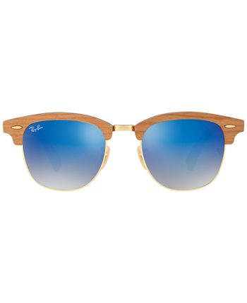 Ray-Ban Sunglasses, RB3016M CLUBMASTER WOOD - Macy's