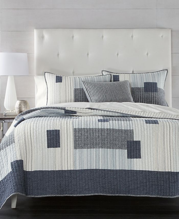 Hotel Collection CLOSEOUT! Patchwork Full/Queen Quilt, Created for Macy ...