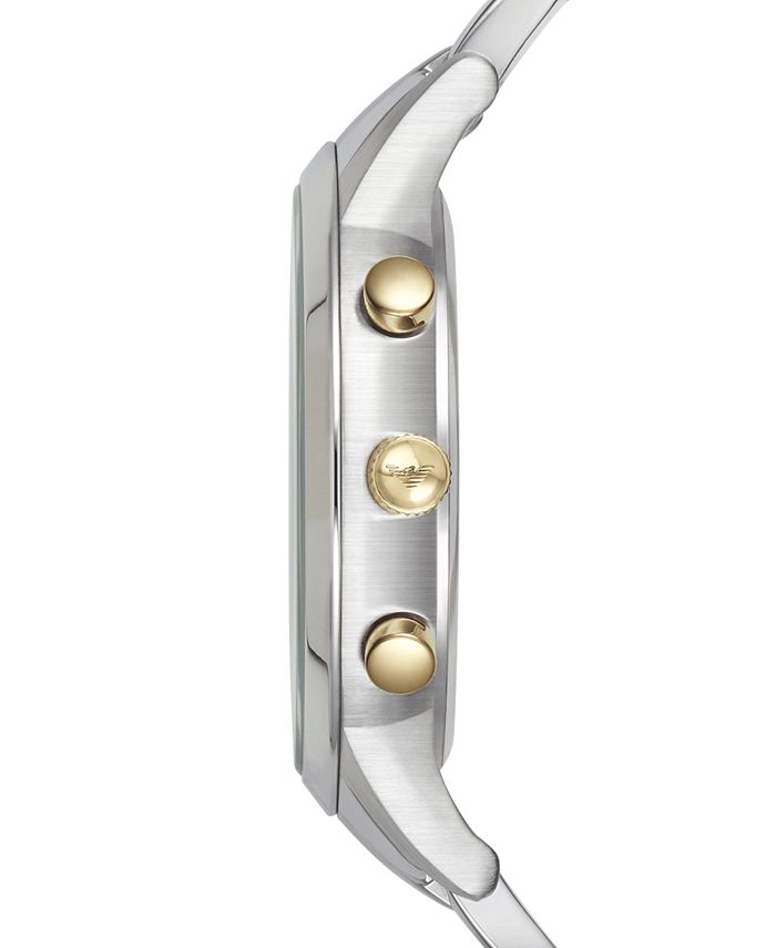 Emporio Armani Men's Chronograph Stainless Steel Bracelet Watch 43mm ...