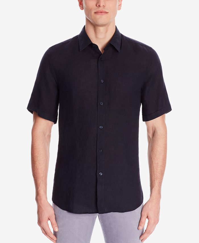 Hugo Boss Men's Regular/Classic-Fit Linen Shirt - Macy's