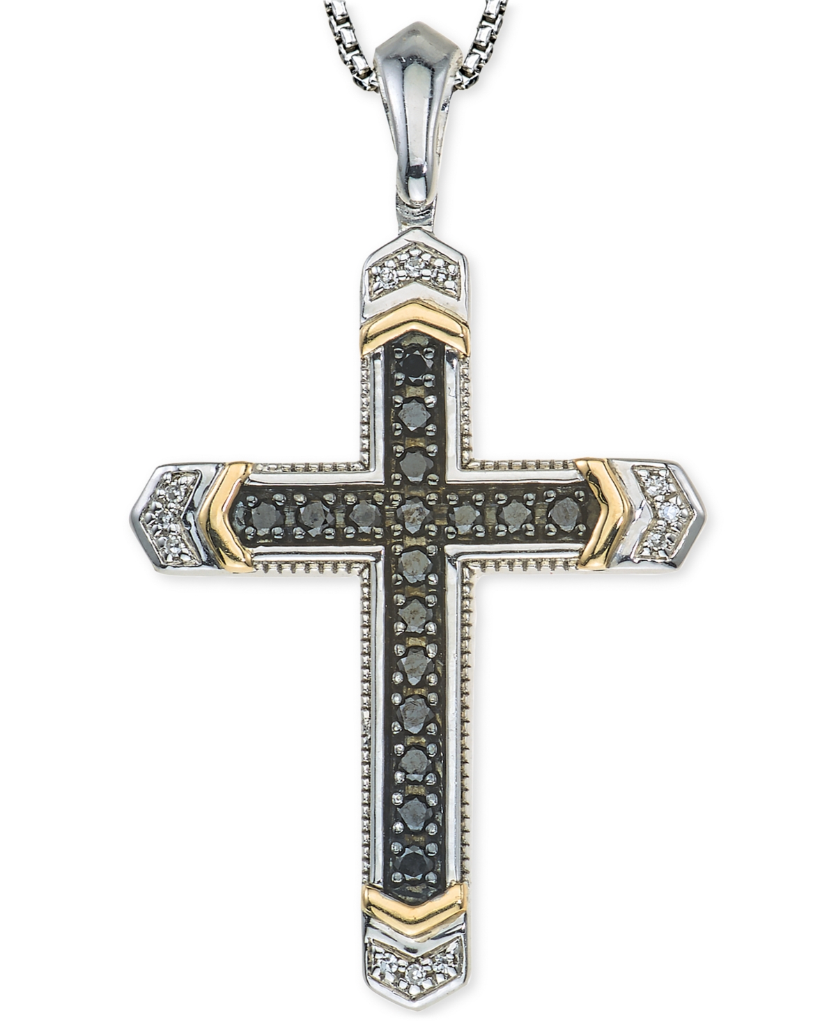 Click here for Mens Diamond Cross Pendant Necklace (1/4 ct. t.w.)... prices