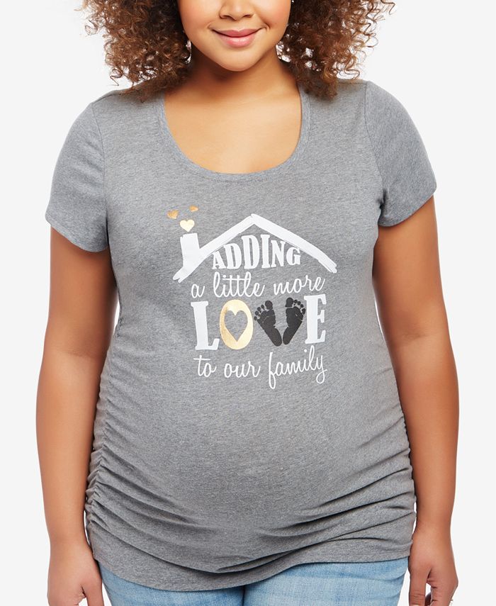 Motherhood Maternity Plus Size Graphic T-Shirt - Macy's
