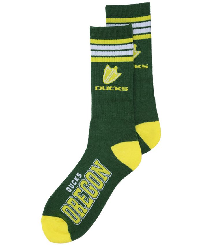 For Bare Feet Oregon Ducks 4 Stripe Deuce Crew Socks - Macy's