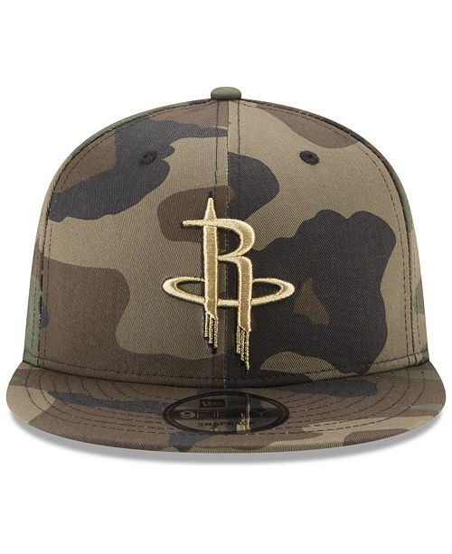 New Era Houston Rockets Metallic Woodland 9FIFTY Snapback Cap & Reviews ...