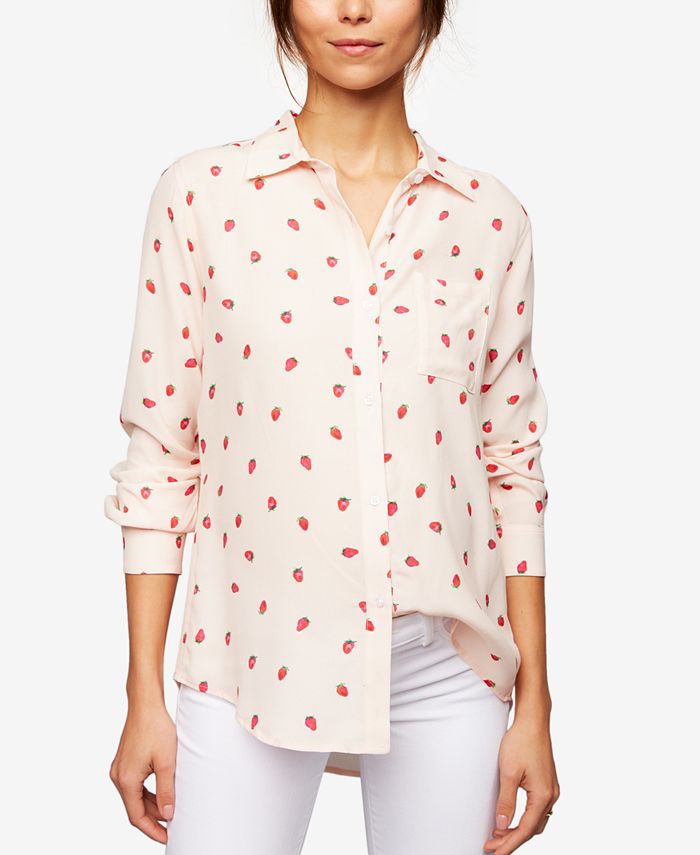 RAILS Maternity Strawberry-Print Blouse - Macy's