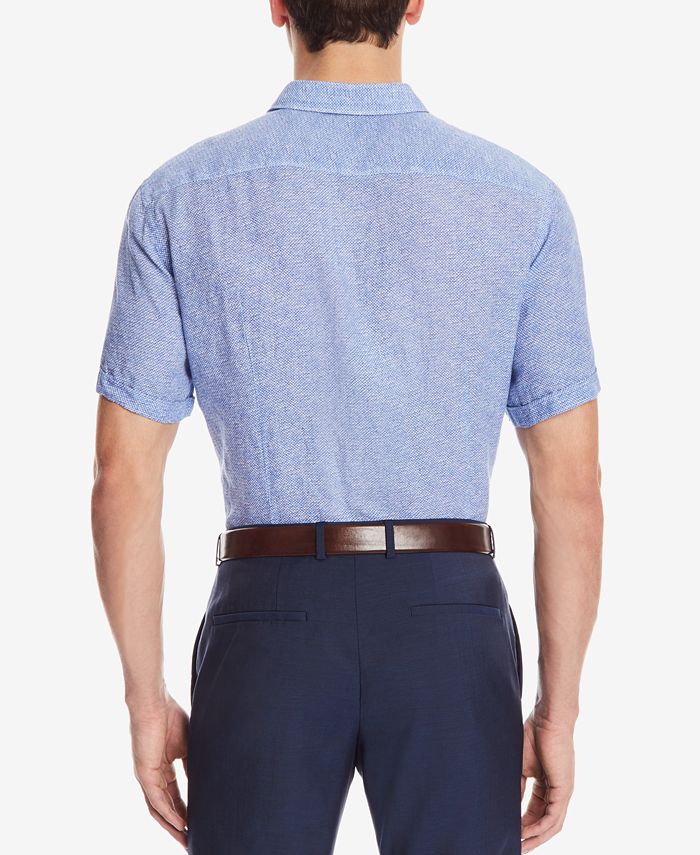 Hugo Boss Men's Slim-Fit Garment-Washed Linen Shirt - Macy's