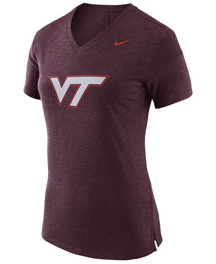 Nike Women's Virginia Tech Hokies Fan V Top T-Shirt - Macy's