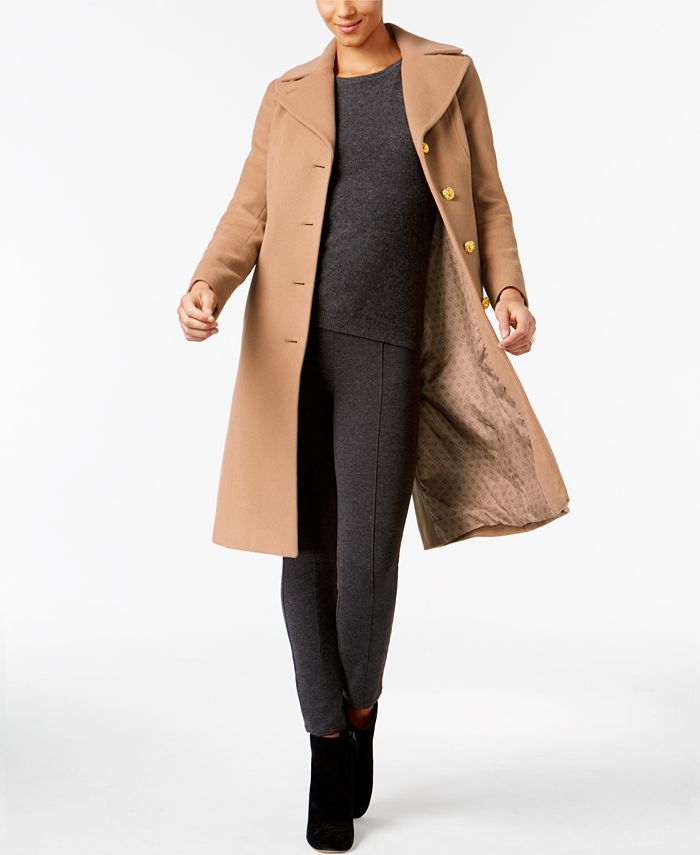 Anne Klein Wool-Cashmere Blend Walker Coat - Macy's