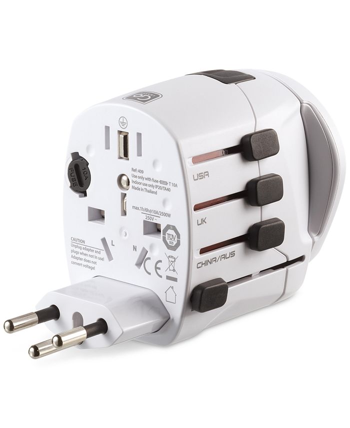 Go Travel Worldwide Earthed Adapter - Macy's