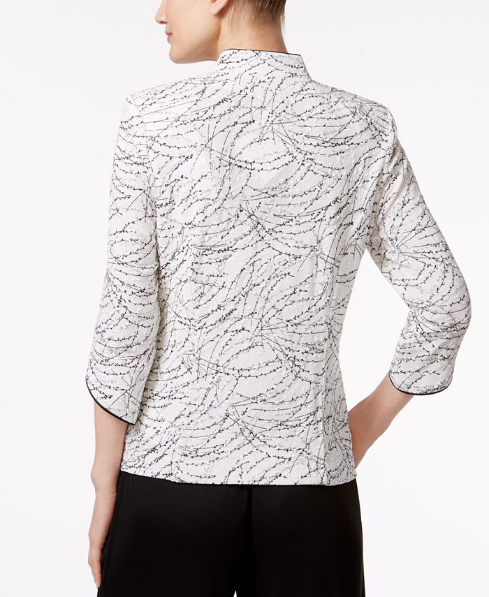 Alex Evenings Printed Jacket and Top Set - Macy's
