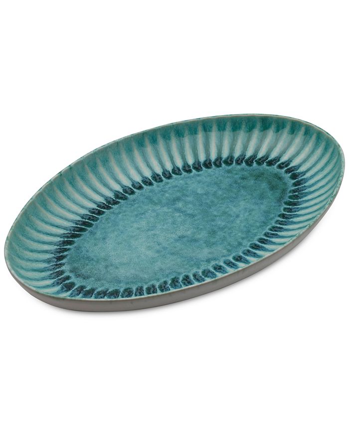 Mikasa Monterey Green Boxed Oval Platter - Macy's
