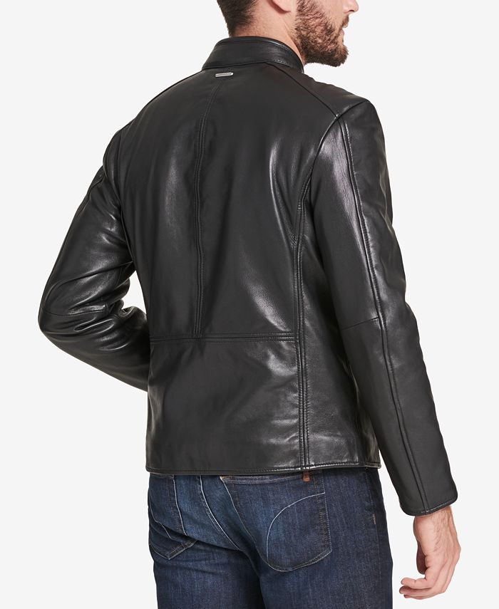 Marc New York Men's Leather Moto Jacket, Created for Macy's - Macy's