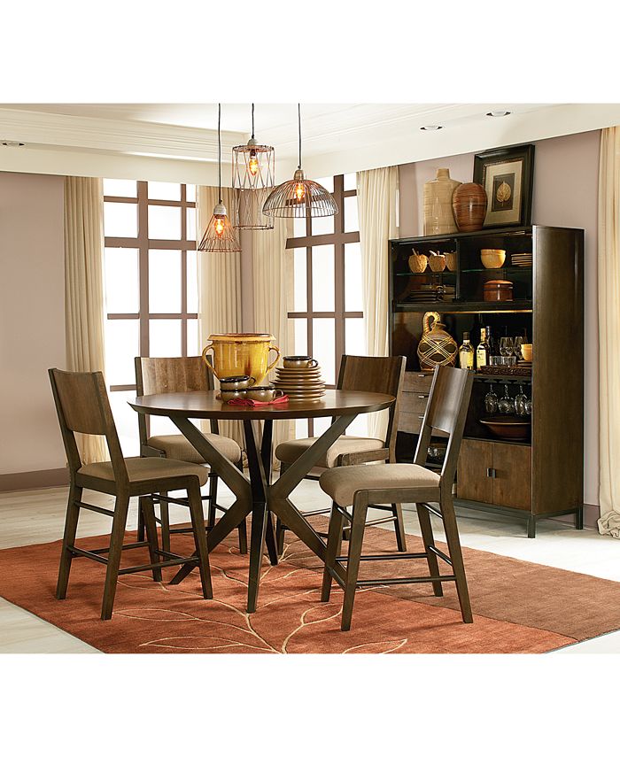 Furniture Ashton Round Pedestal Pub Dining Table - Macy's